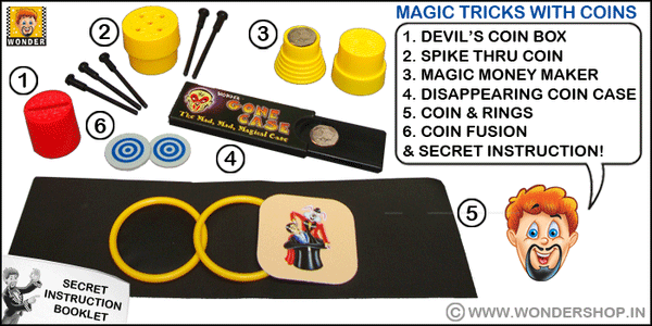 Magic Tricks with Coins Magic Set | WonderShop.In